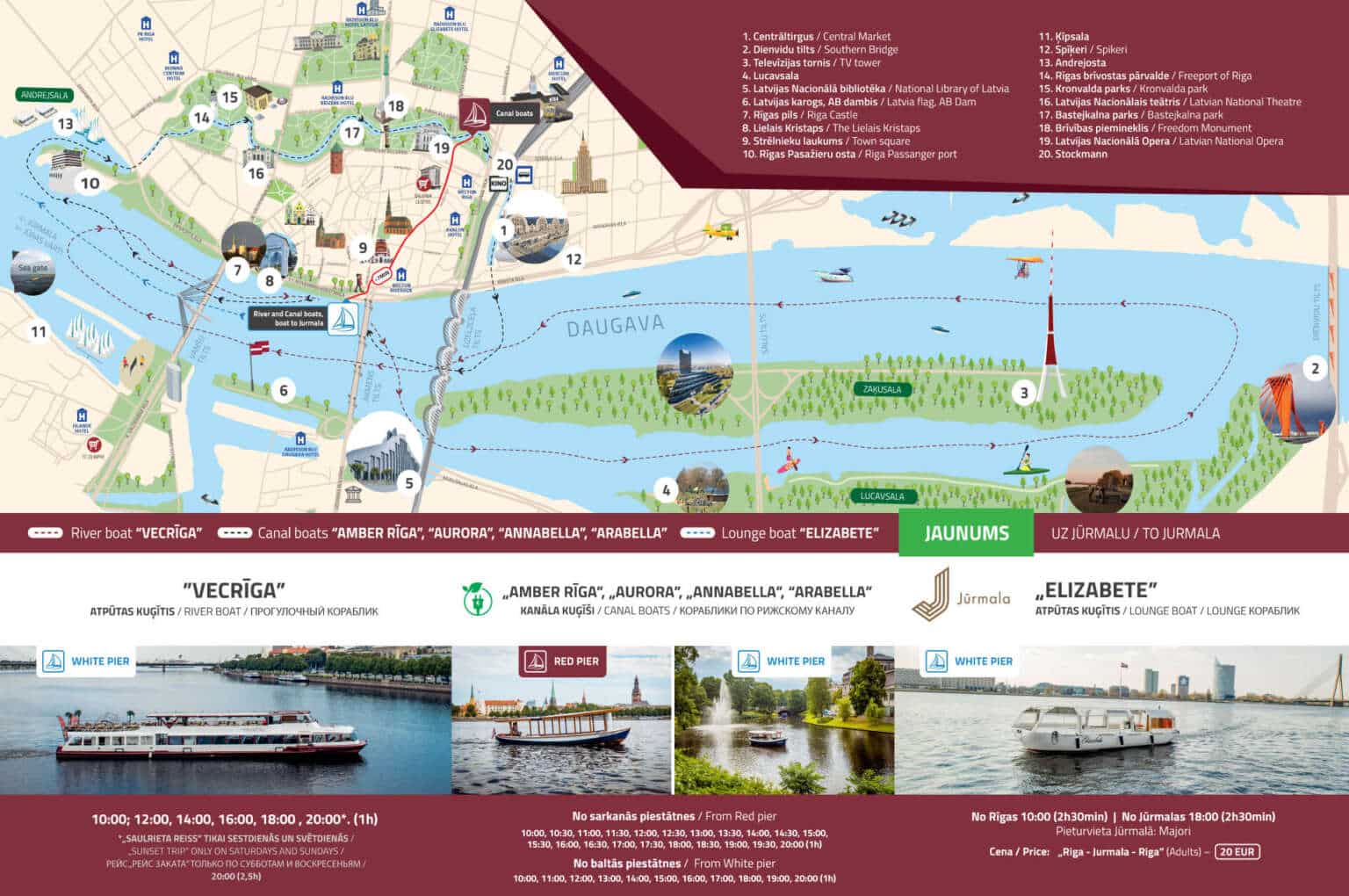 Rowing boats and catamarans | River Cruises Latvia